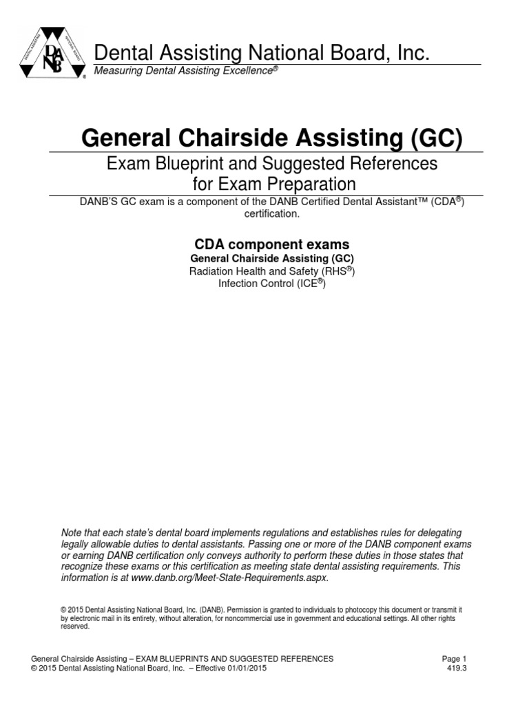 4193 GC Exam Blueprint PDF | PDF