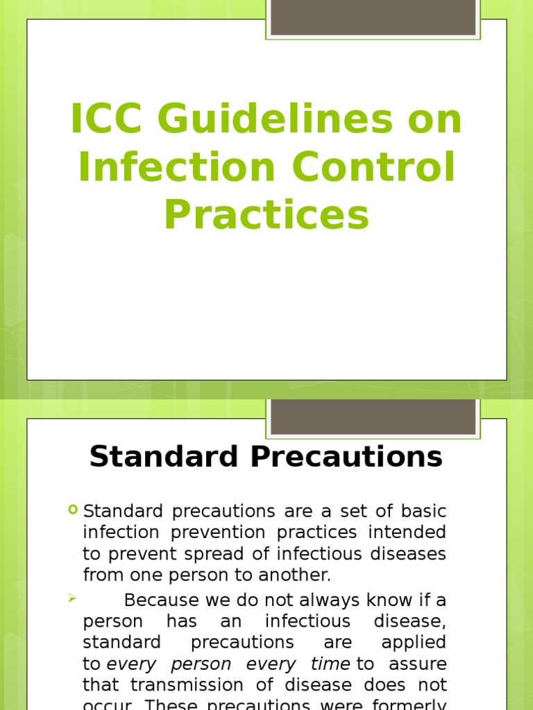 Infection Control & Precautions Guide | PDF | Hygiene | Transmission ...