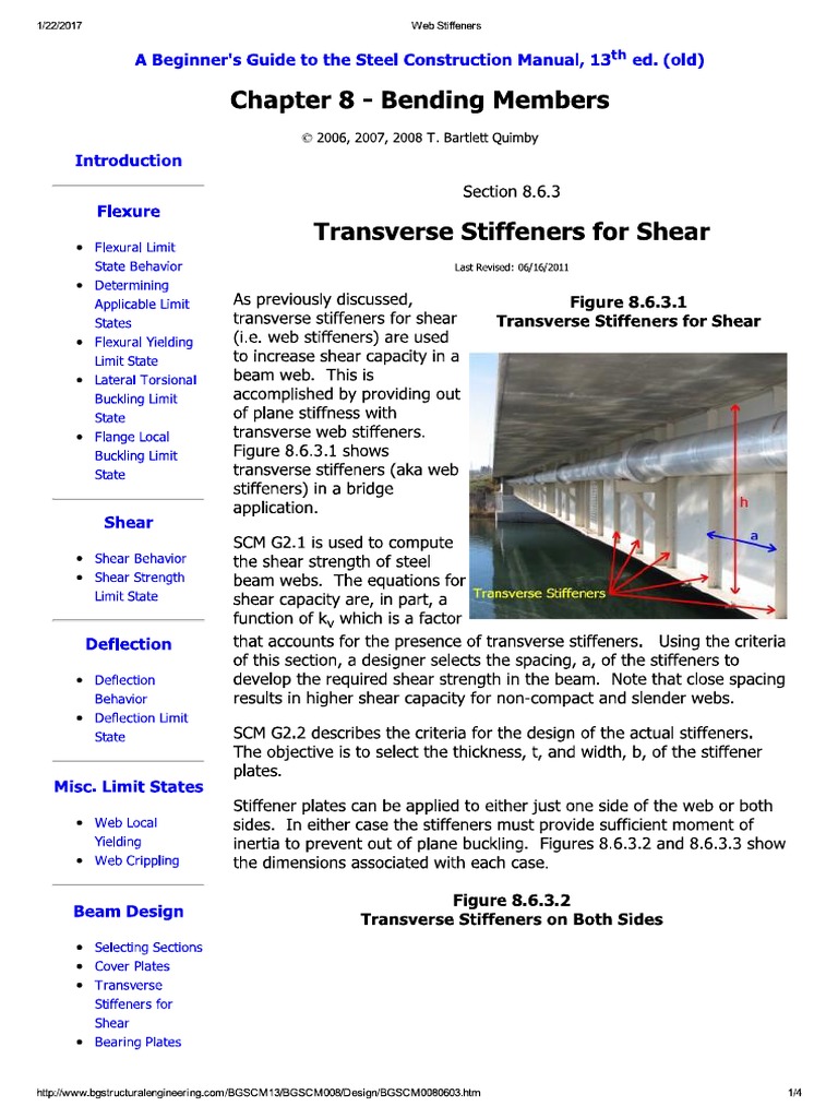 Web Stiffeners Design | PDF