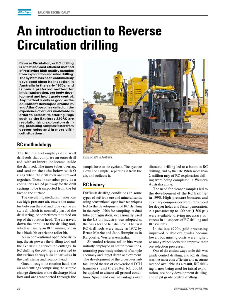 Reverse Circulation Drilling Overview | PDF | Drilling Rig | Drilling