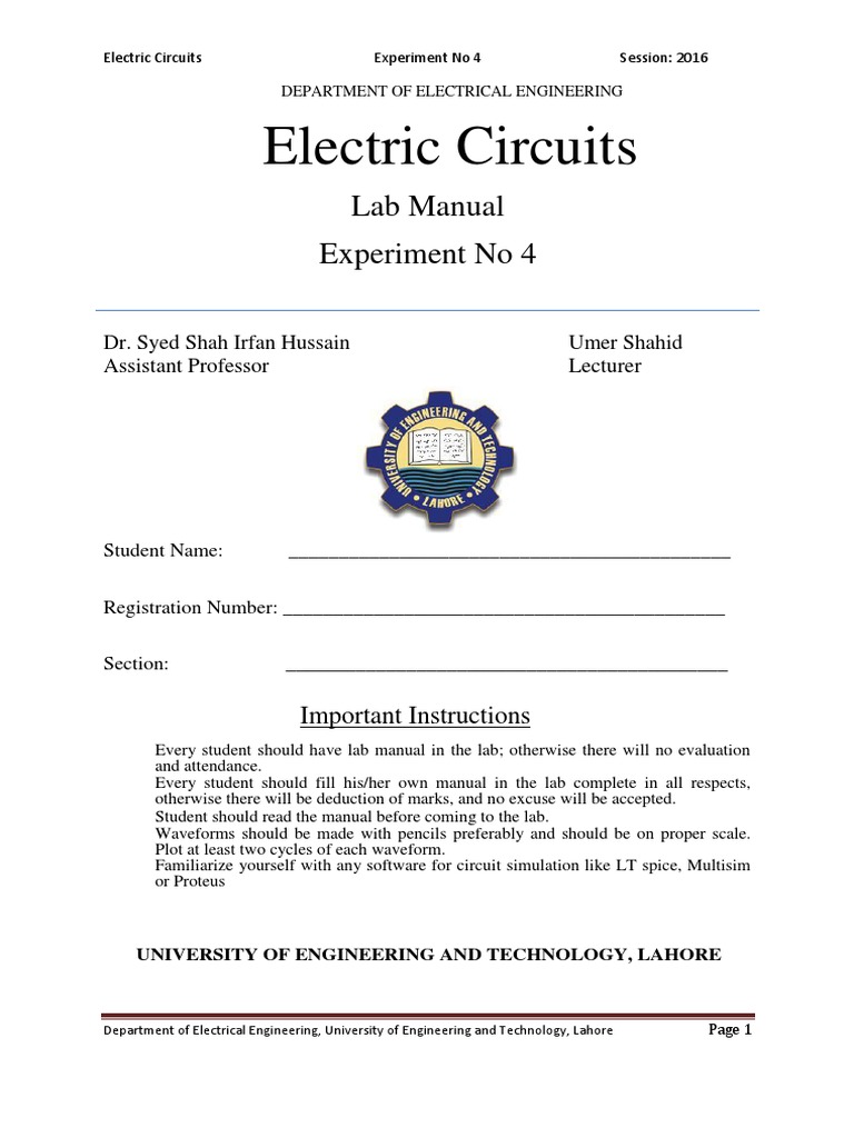 Exp 4 | PDF | Voltage | Electrical Network