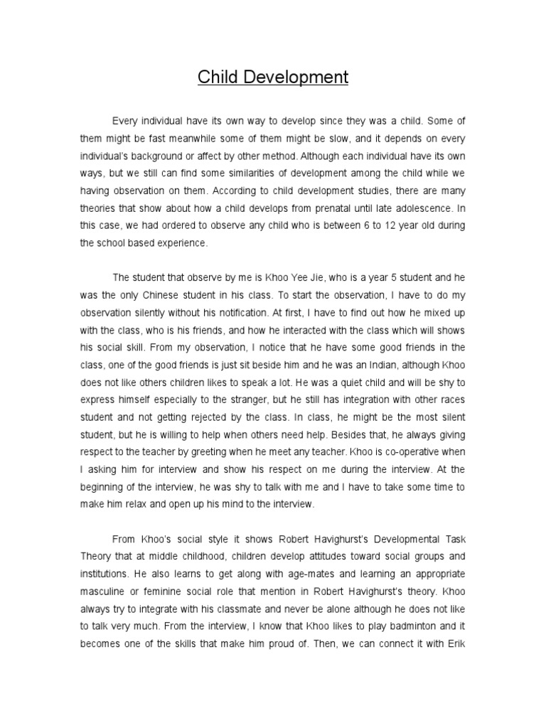 Child Development | PDF | Child Development | Relationships