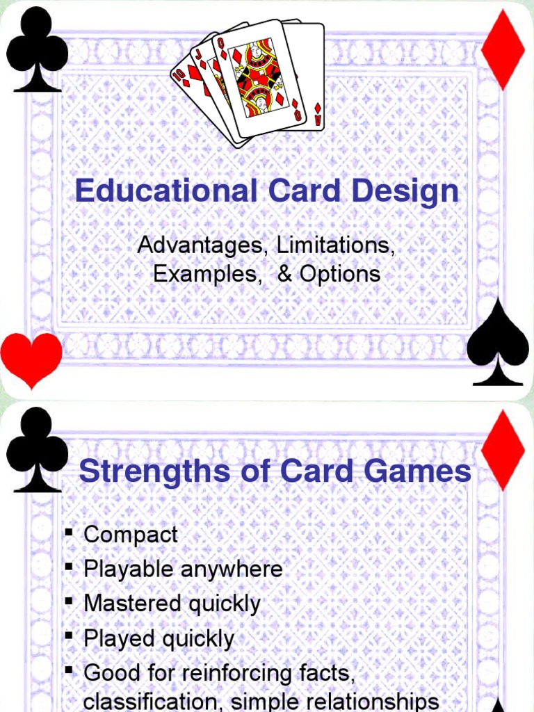 Educational Card Design: Advantages, Limitations, Examples, & Options ...