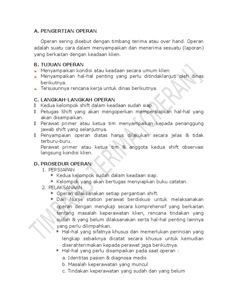 Pengertian Operan | PDF