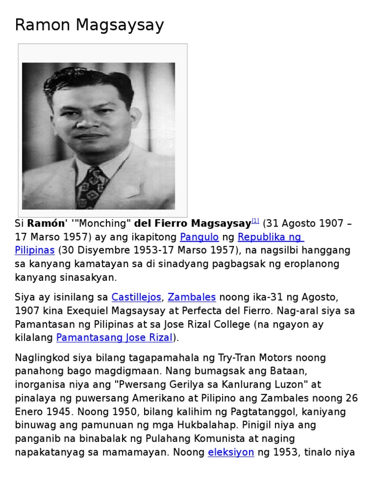Ramon Magsaysay | PDF