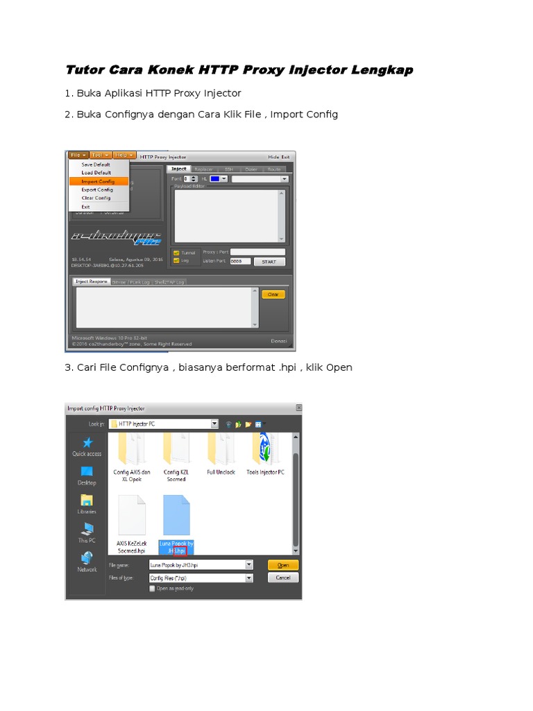 Cara Konek HTTP Proxy Injector | PDF