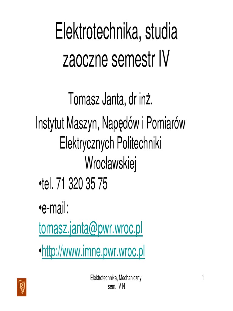 Elektrotechnika Wyklad 10 10 PDF Czb1 | PDF