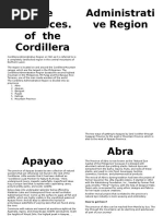 Cordillera Administrative Region Overview | PDF