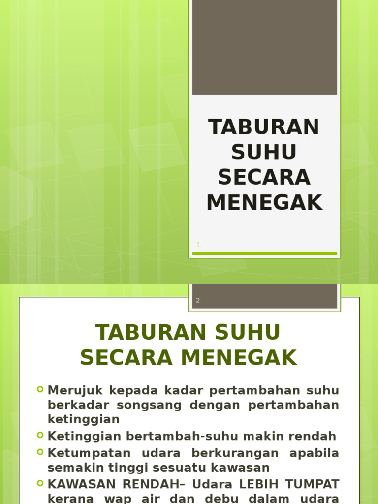 Taburan Suhu Secara Menegak | PDF