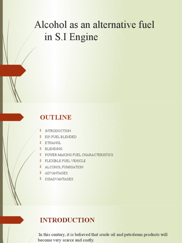 Alcohol Fuels: Pros and Cons in Engines | PDF | Ethanol Fuel | Gasoline