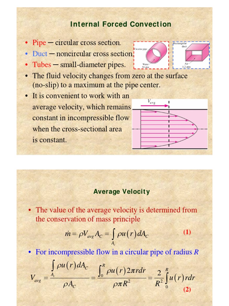 Internal Forced Convection | PDF | Boundary Layer | Fluid Dynamics