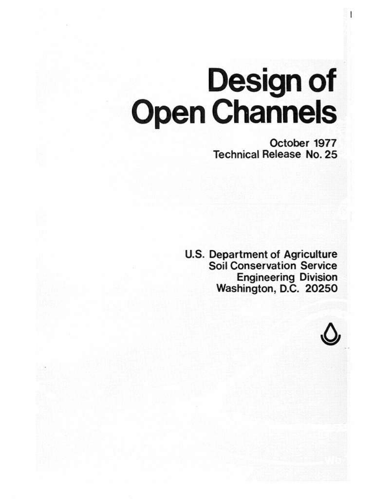 Tr25 Design of Open Channel | PDF
