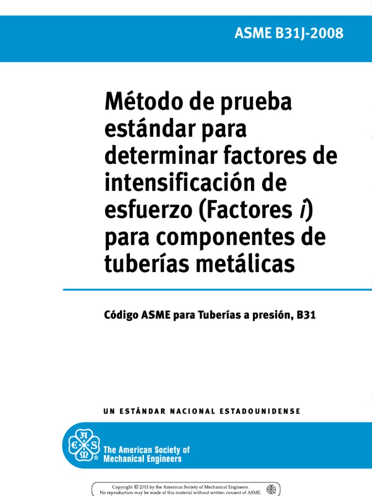 ASME B31J-2008 Spanish | PDF | Science And Technology | Engineering