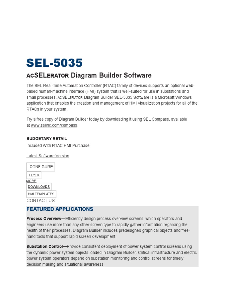 SEL Diagram Builder Software: AC Erator | PDF