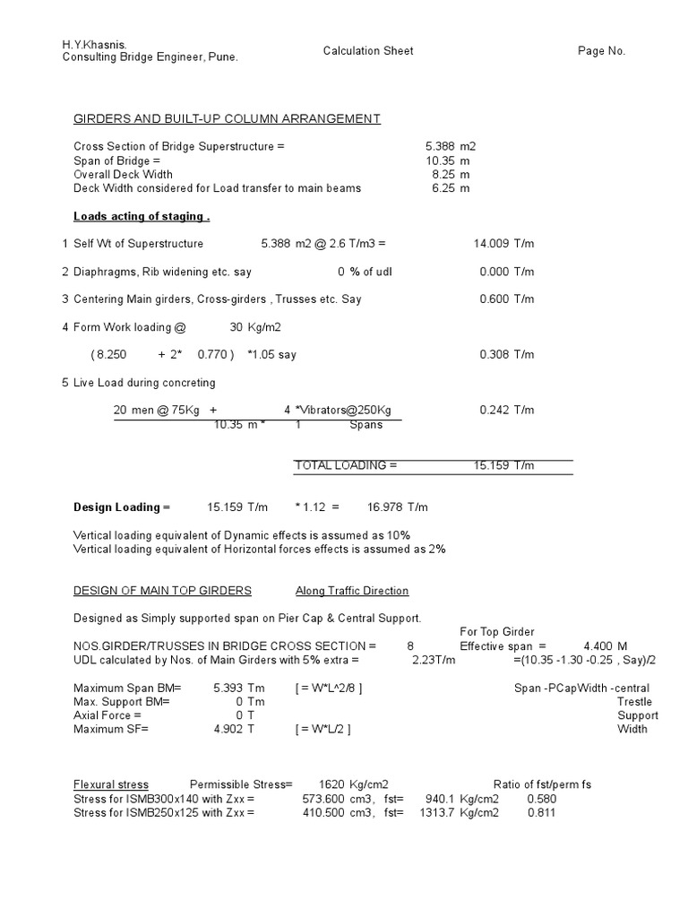 Beam Trestle Staging | PDF | Column | Buckling