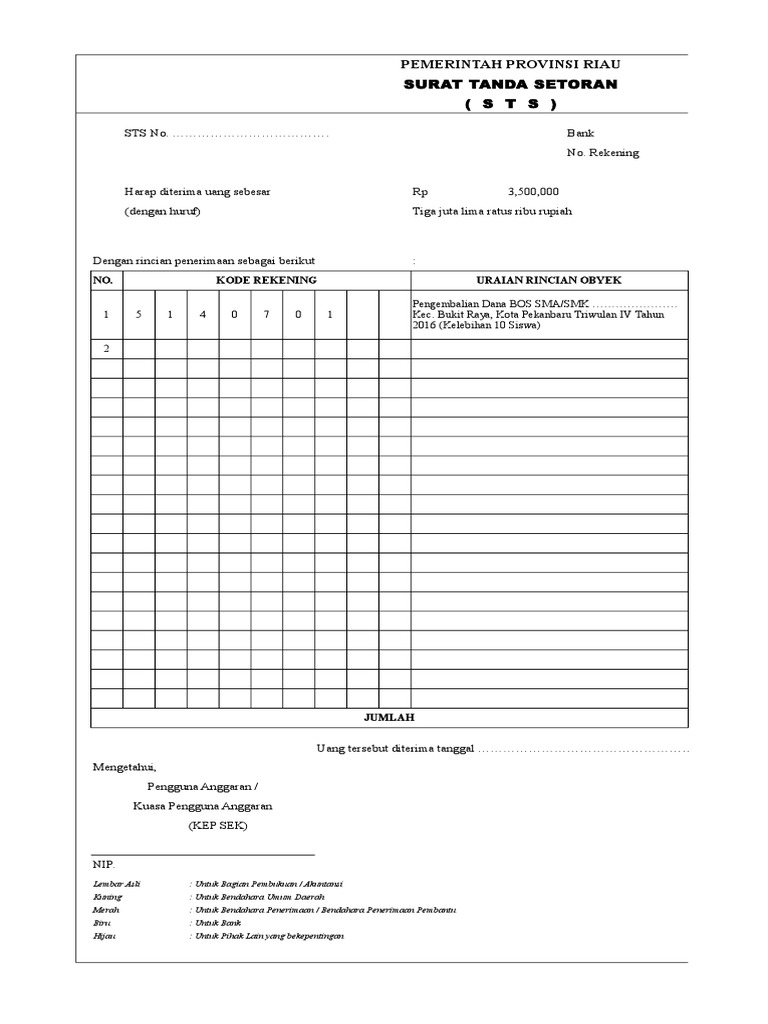Format Sts Terbaru 2016 | PDF