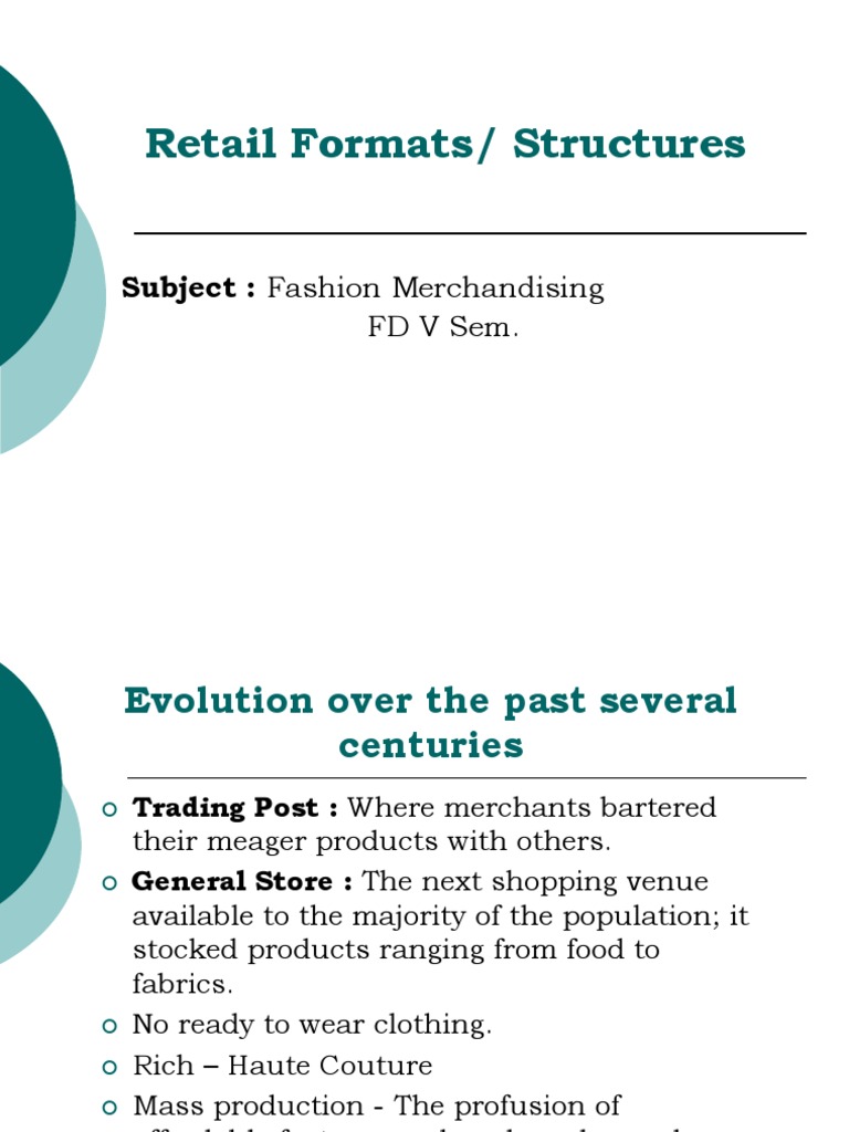 Evolution of Retail Formats | PDF | Big Box Store | Franchising