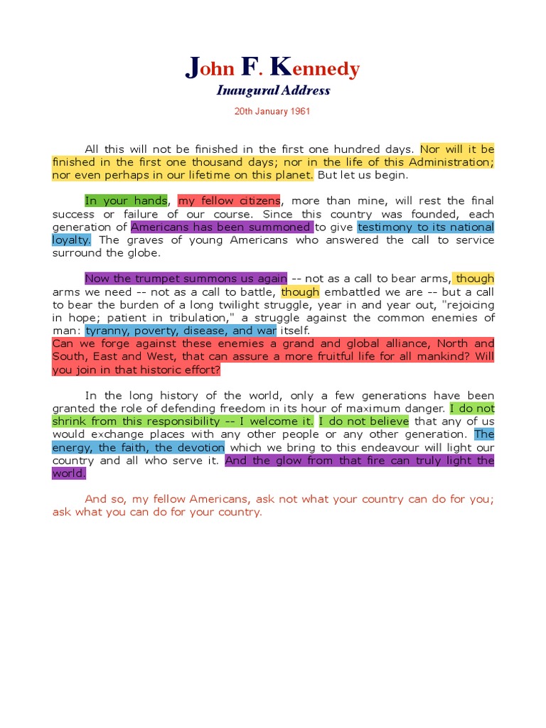 JFK Speech | PDF | Social Science | Travel