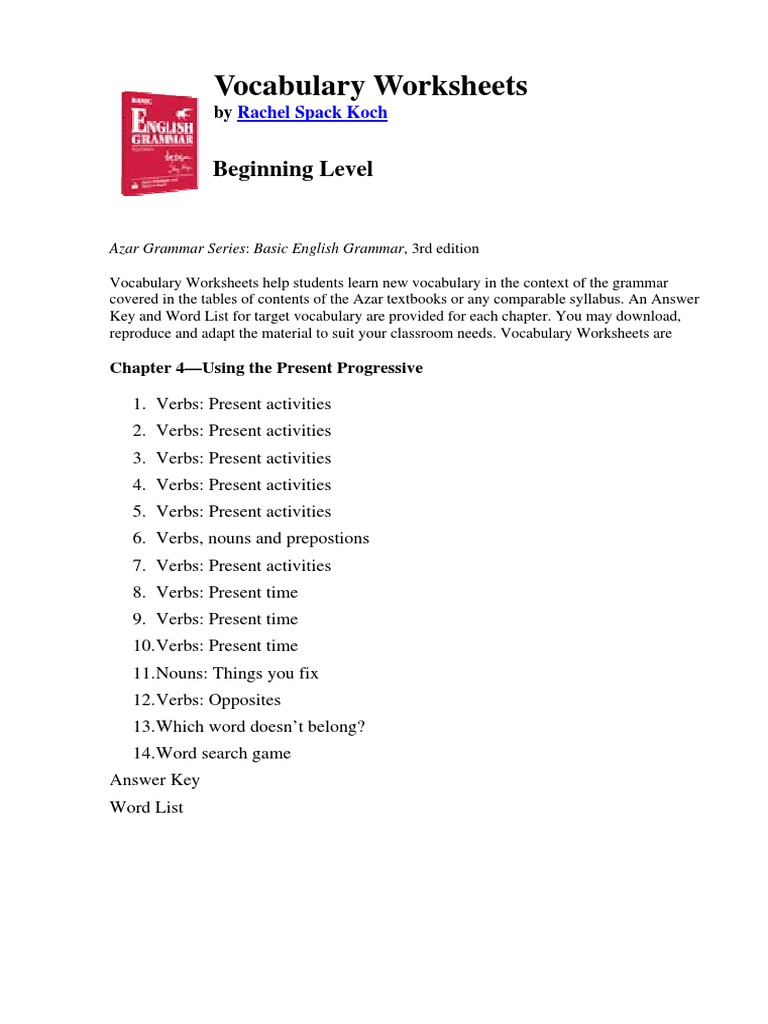 Chapter 4-Using The Present Progressive | PDF | English Grammar ...