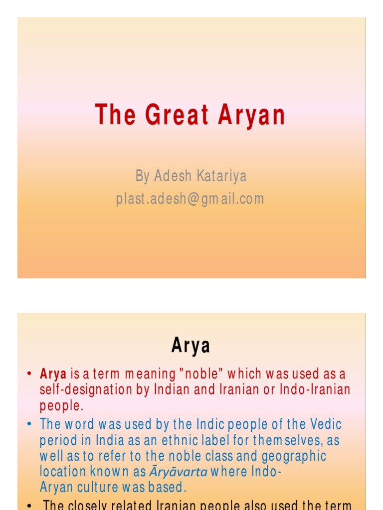 The Great Aryan: By Adesh Katariya