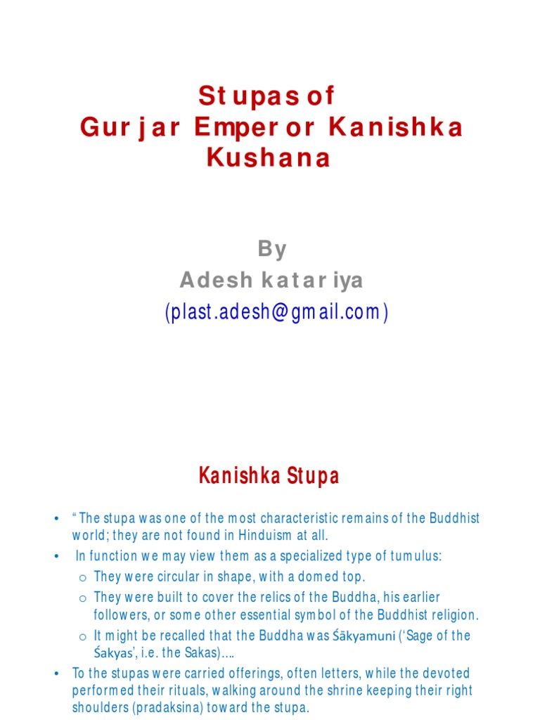 Stupas of Gurjar Emperor Kanishka Kushana | PDF | Religion And Belief
