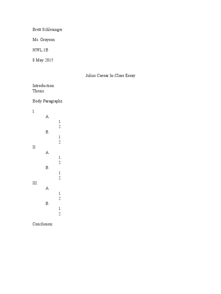 Mla Outline Template | PDF
