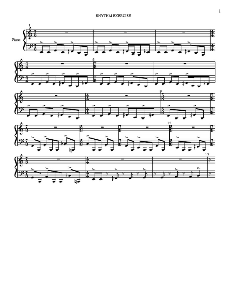Rhythm Exercise | PDF