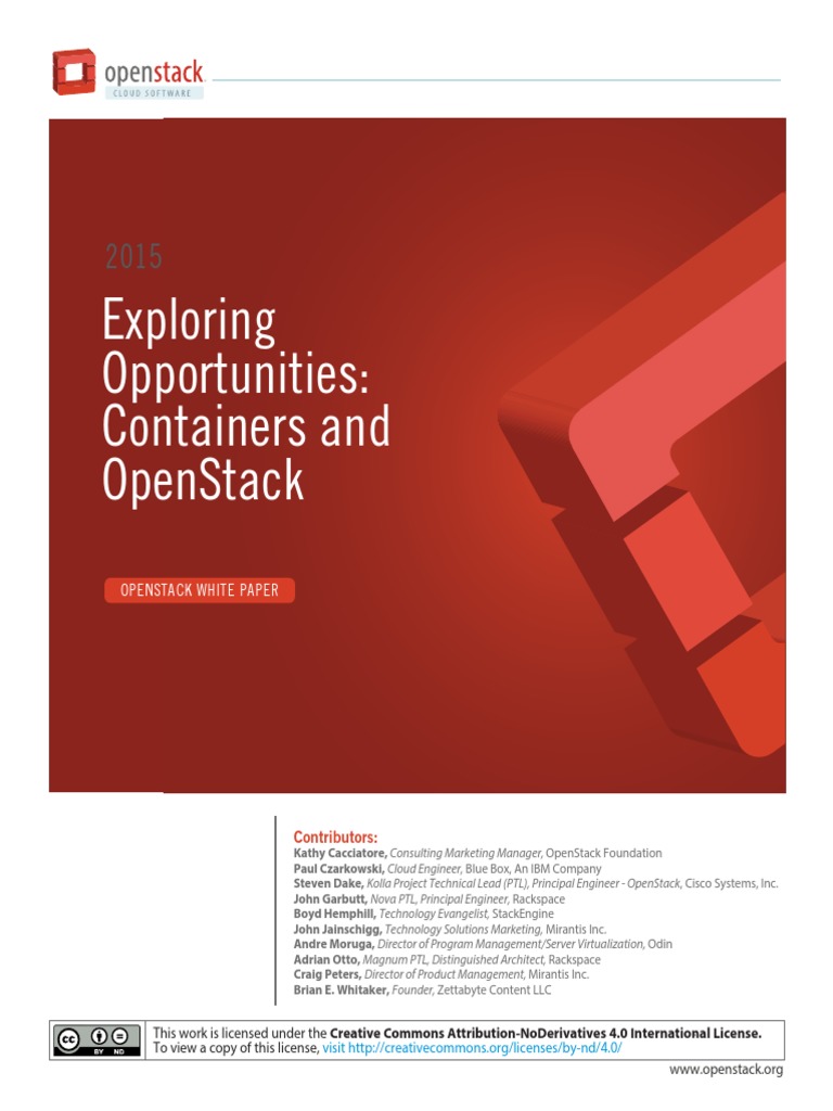 Containers and OpenStack | Download Free PDF | Open Stack | Cloud Computing