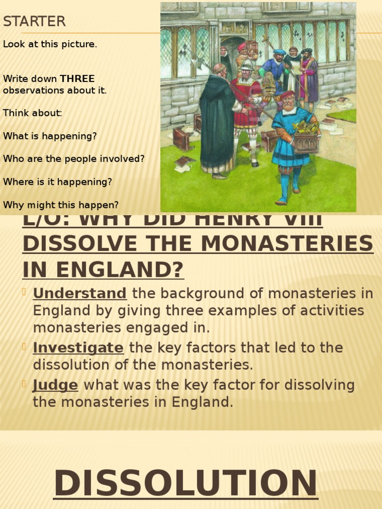 Dissolution of Monasteries | PDF | Monk | Monastery