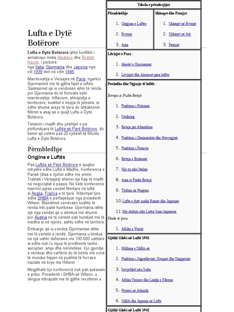Lufta e Dytë Botërore | PDF