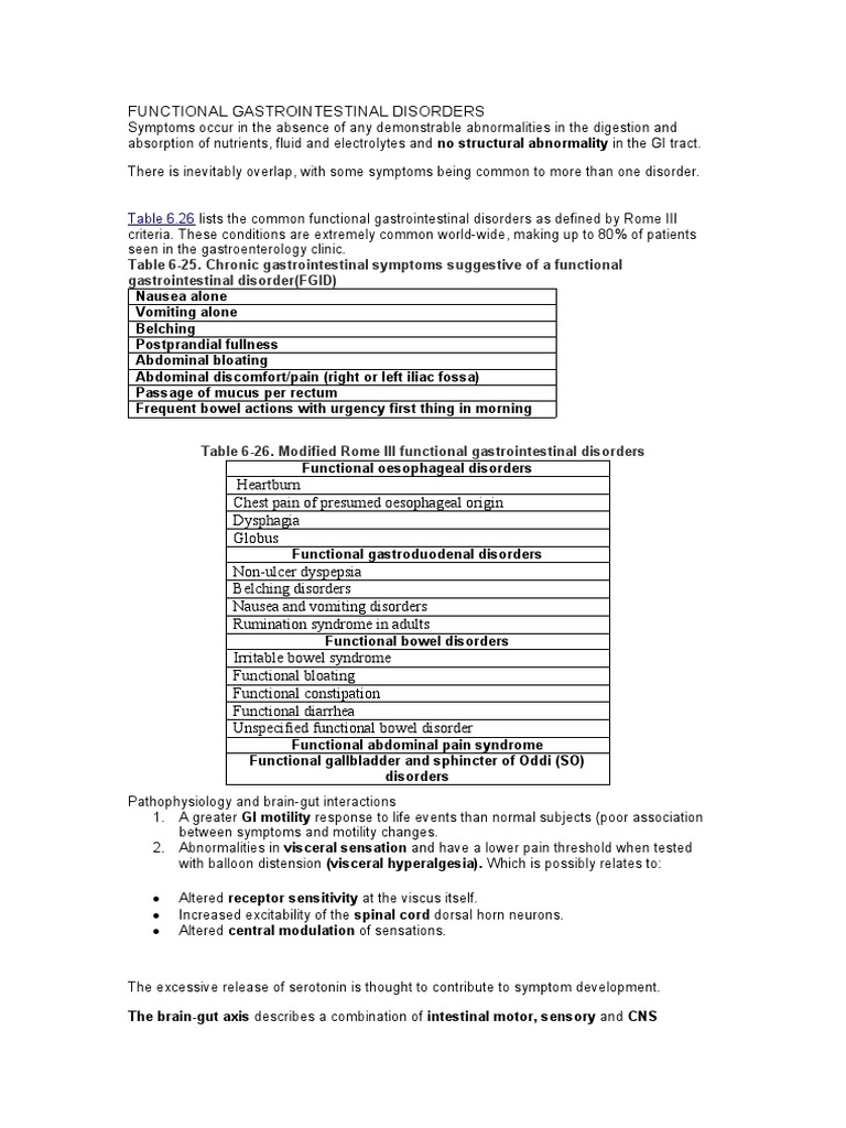 Understanding Functional Gastrointestinal Disorders | PDF | Irritable ...