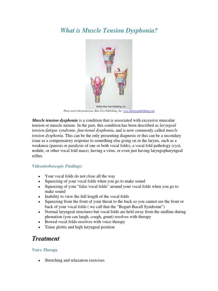 What Is Muscle Tension Dysphonia | PDF | Self-Improvement | Wellness