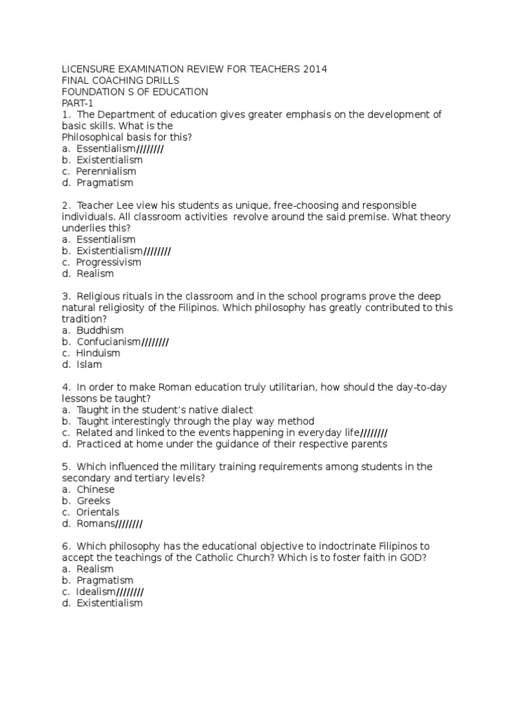 Prof Ed | PDF | Philosophy Of Education | Teachers