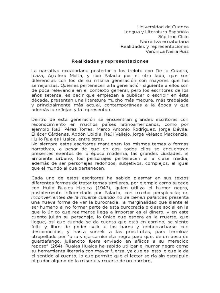 Huilo Ruales, Jorge Velasco, Raul Vallejo | PDF | Ecuador | Homo Sapiens