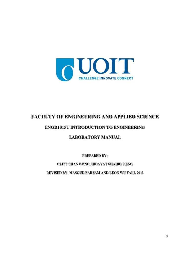 Engr1015 Lab Handbook Uoit | PDF | Thermocouple | Electrical Engineering