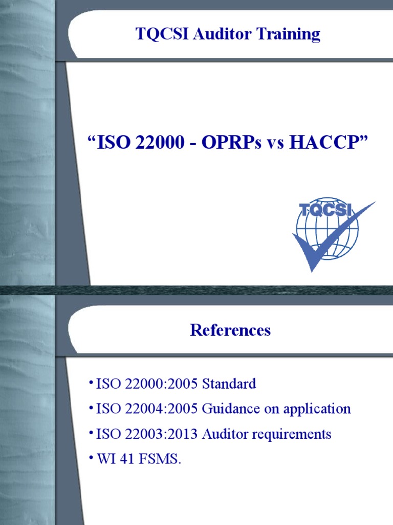Iso 22000 - Oprps Vs Haccp | PDF | Hazard Analysis And Critical Control ...
