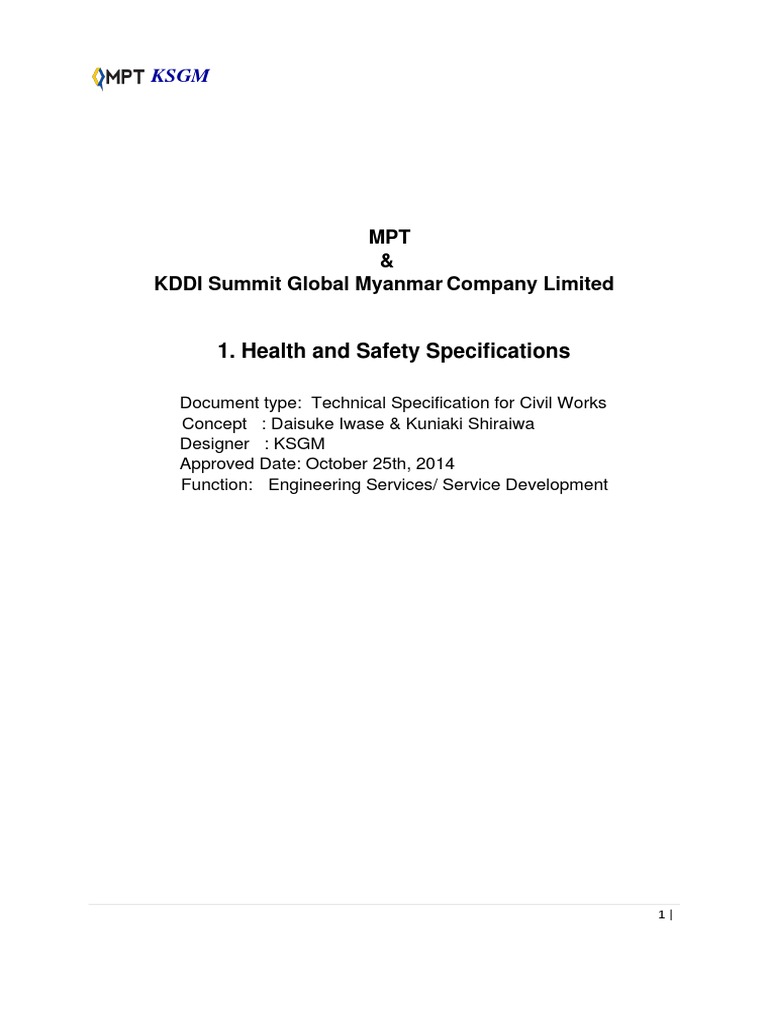 MPT Health and Safety Guidelines | PDF | Ladder | Cable