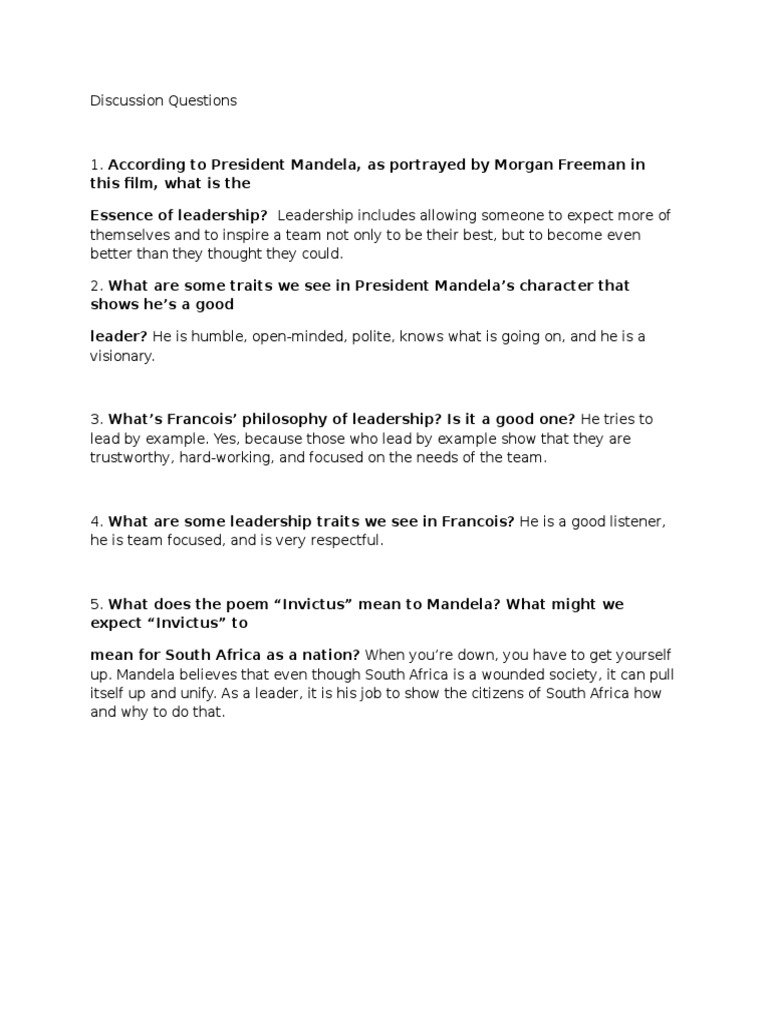 Invictus Questions | PDF