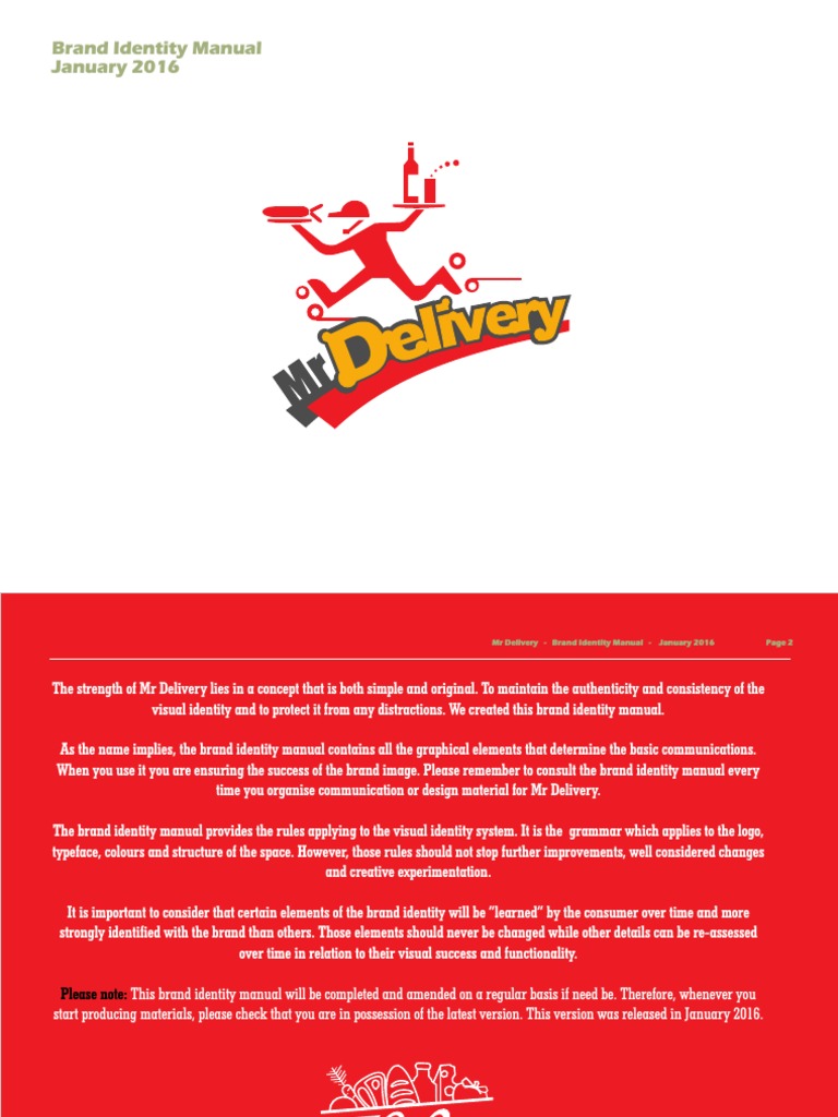 MR Delivery Brand Identity Manual | PDF | Logos | Kebab
