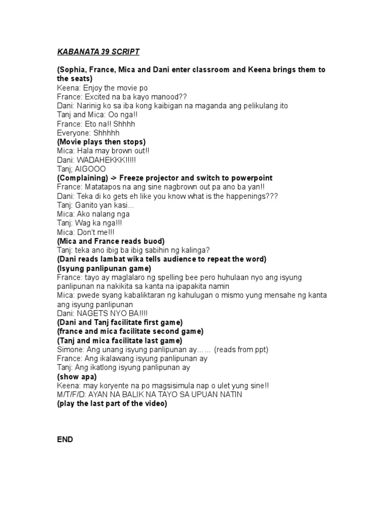 Kabanata 39 Script | PDF