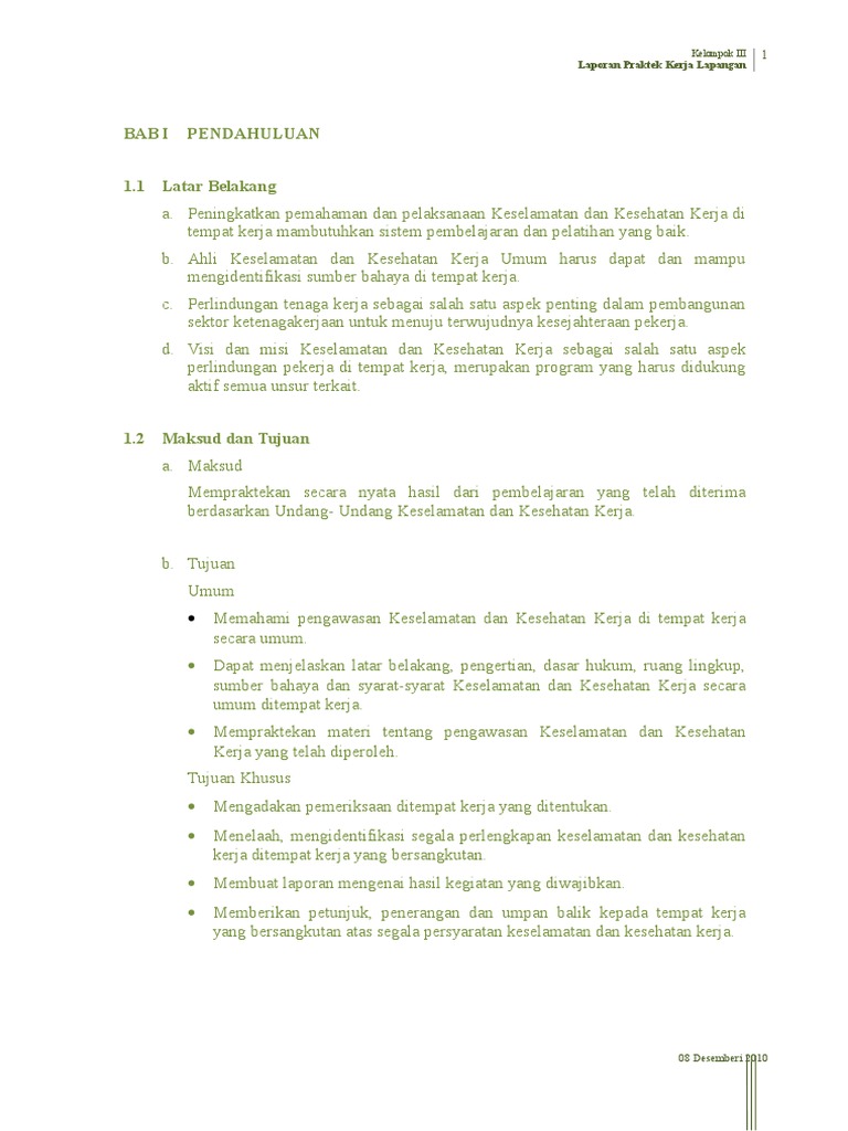 Laporan PKL Seminar Ahli k3 | PDF