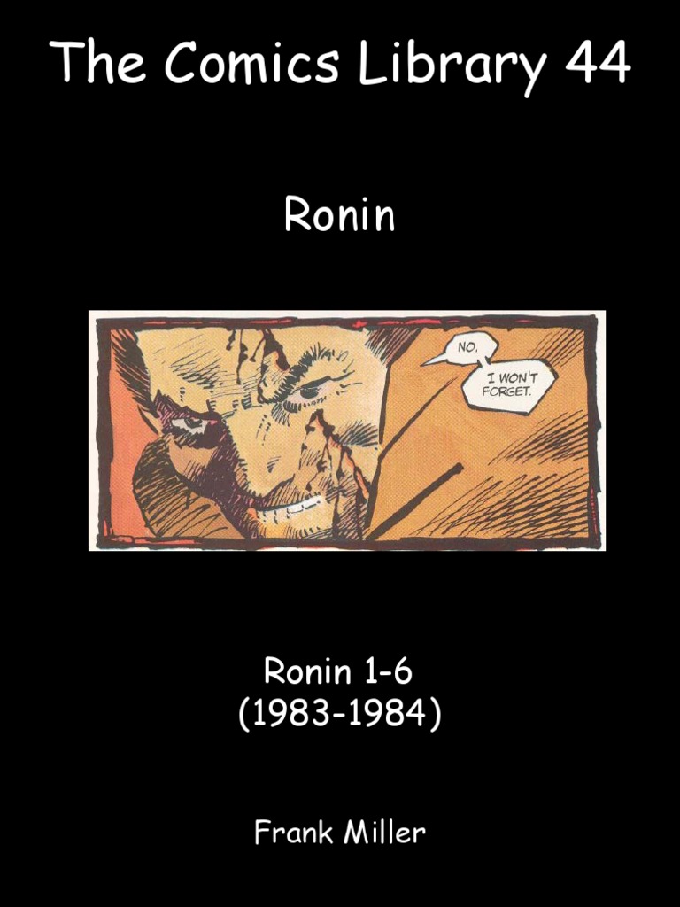 The Comics Library 44 - Ronin (1983-1984) PDF | PDF | Comics | Library ...