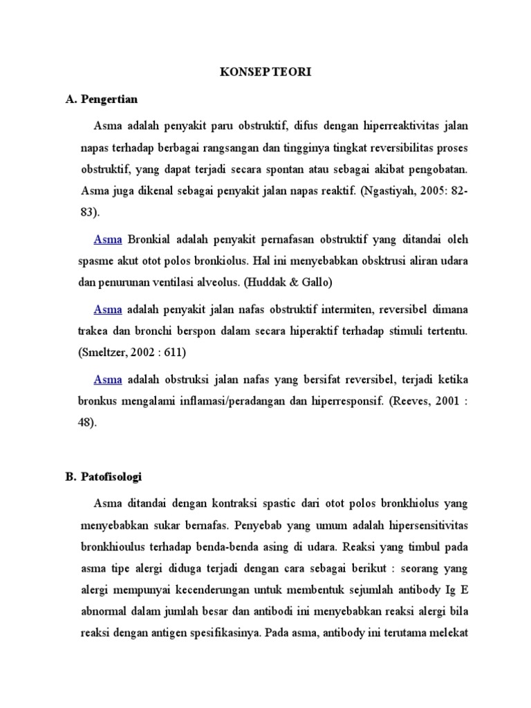 Konsep Teori Asma | PDF