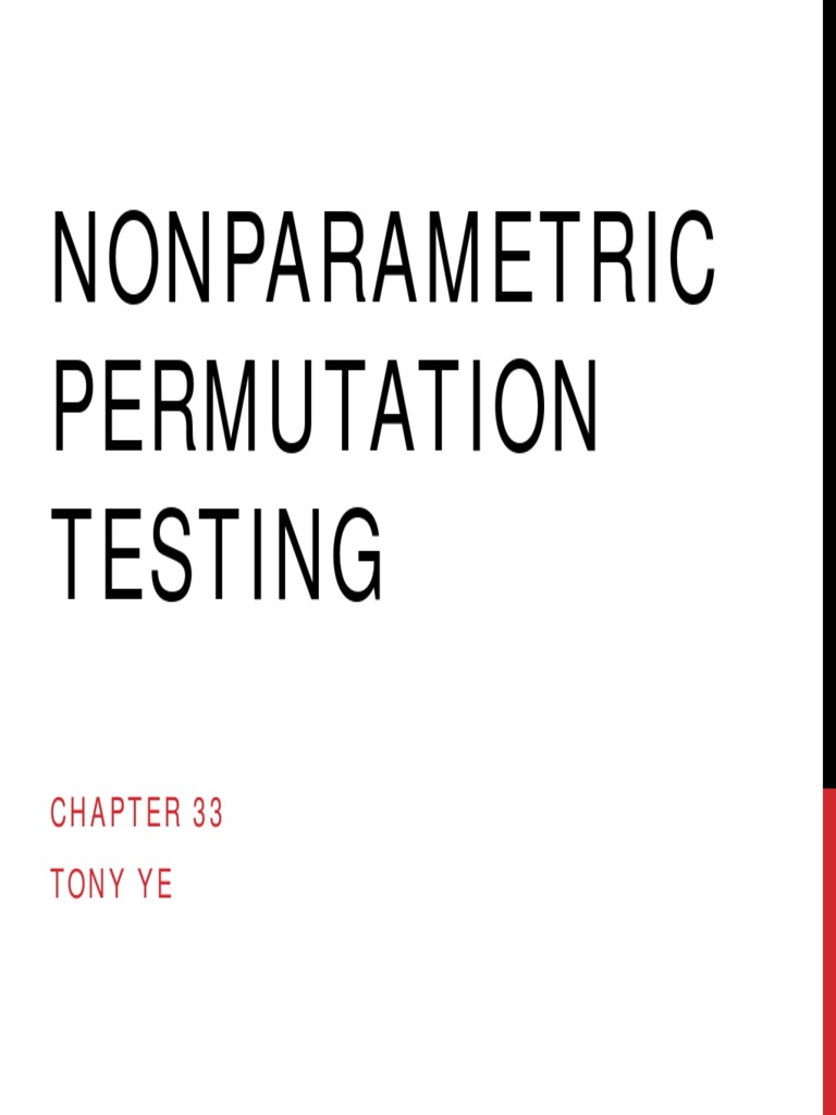 Nonparametric Permutation | PDF | P Value | Resampling (Statistics)