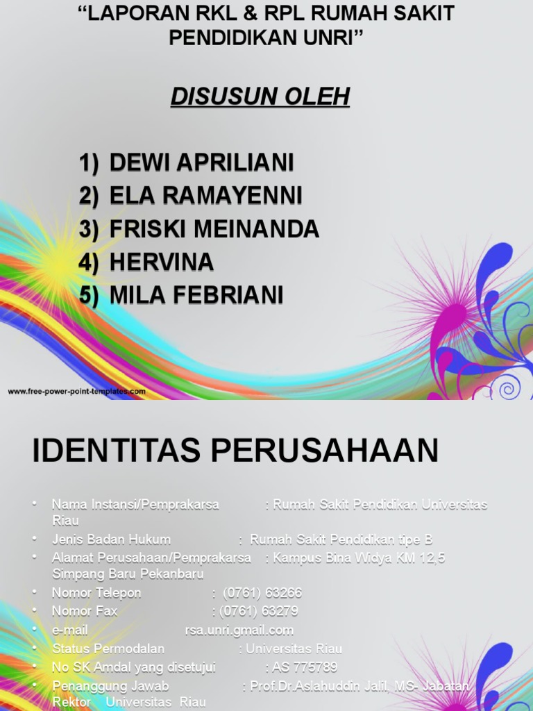Laporan RKL & RPL RS Pendidikan UNRI | PDF | Kesehatan Holistik
