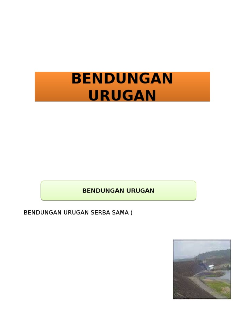 Bendungan Urugan | PDF