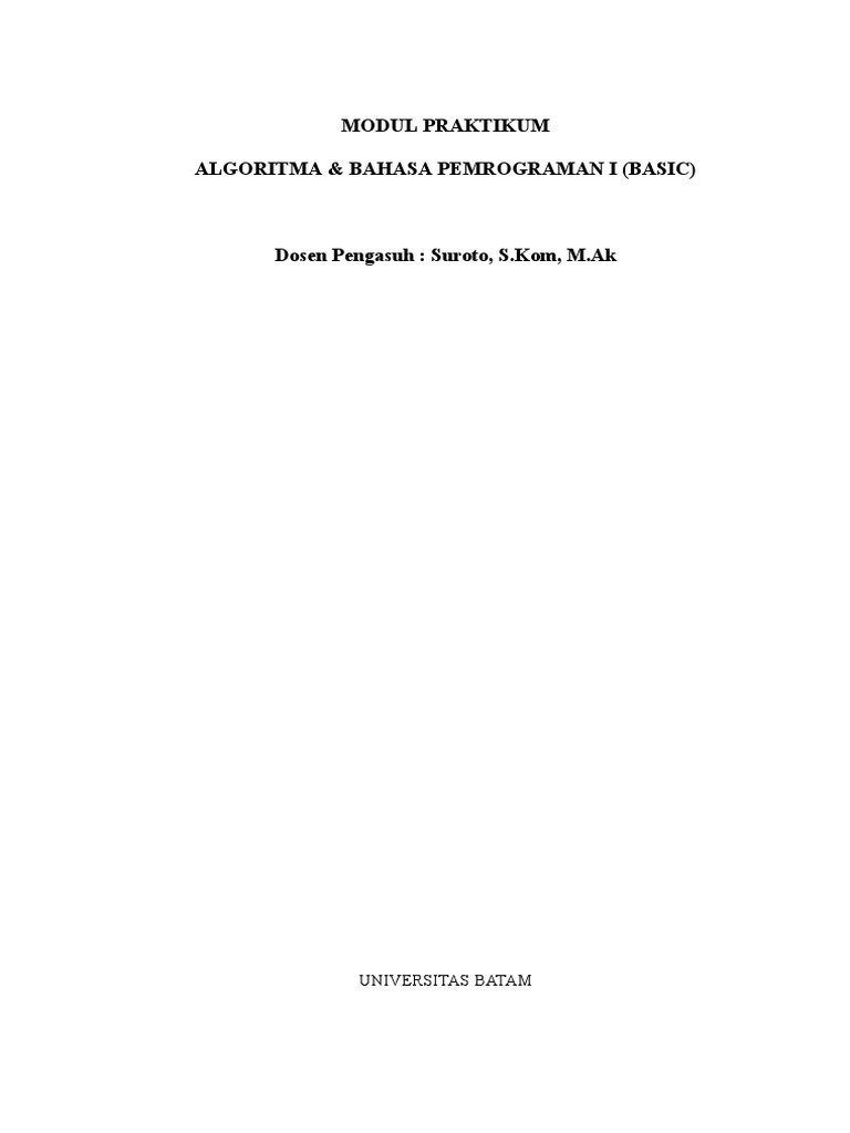 Pengenalan Program QBASIC | PDF