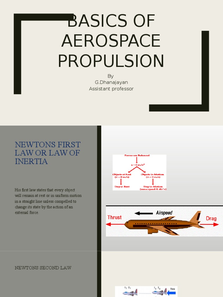 Basics of Aerospace Propulsion: by G.Dhanajayan Assistant Professor | PDF