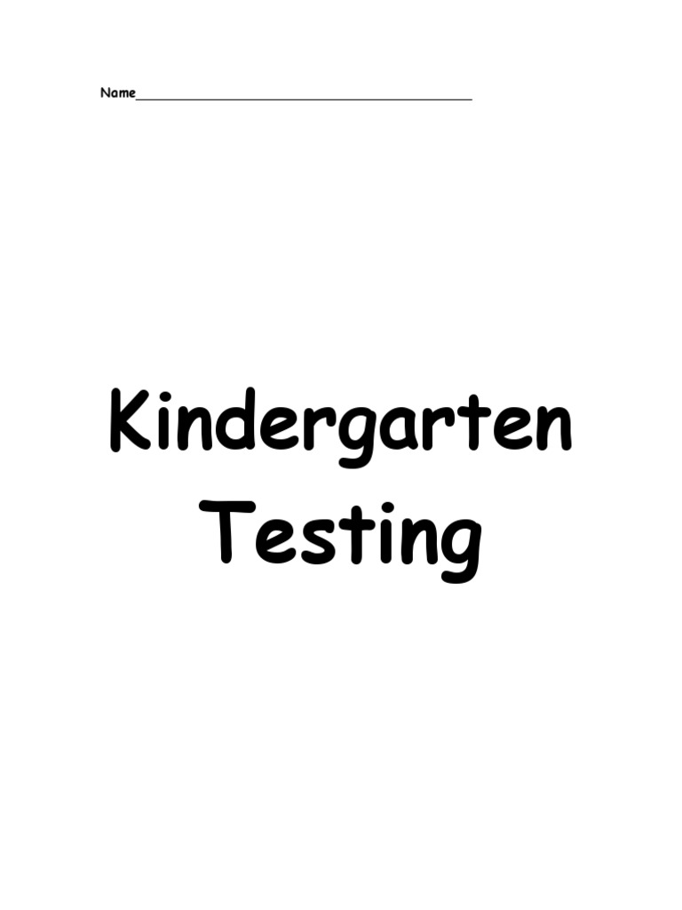Kindergarten: Testing | PDF