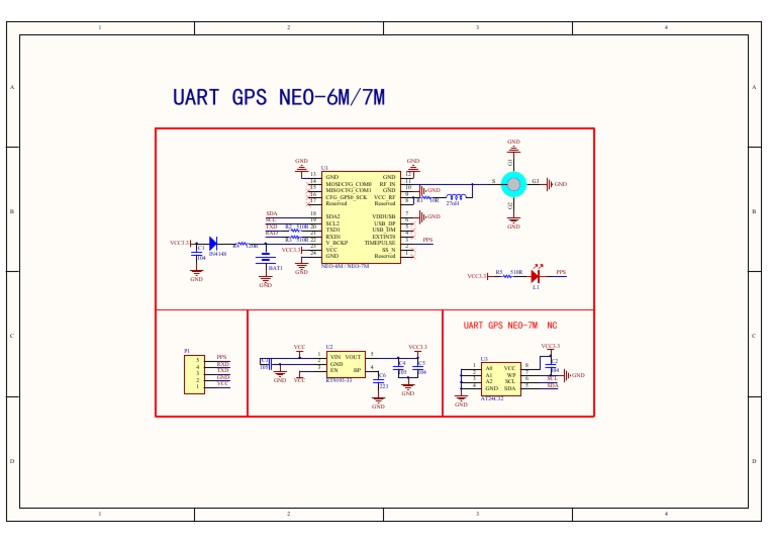 Uart Gps Neo-7m-C (B) - Schematic | PDF